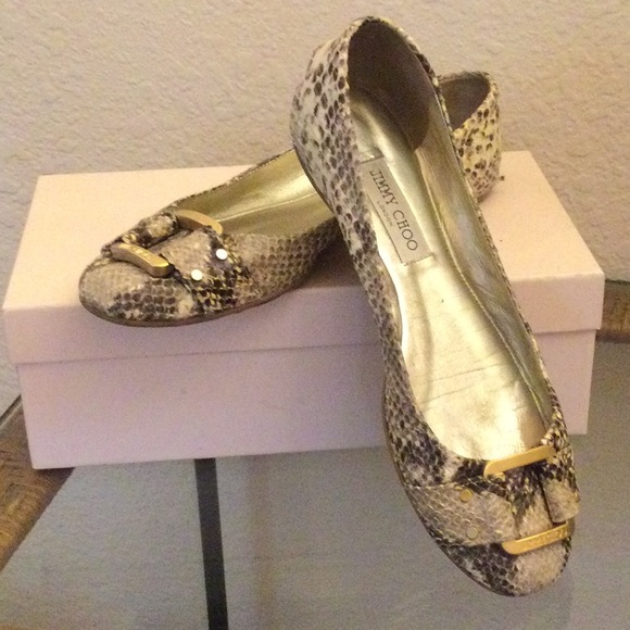 Jimmy Choo | Shoes | Jimmy Choo Morse Snakeskin Ballet Flats | Poshmark